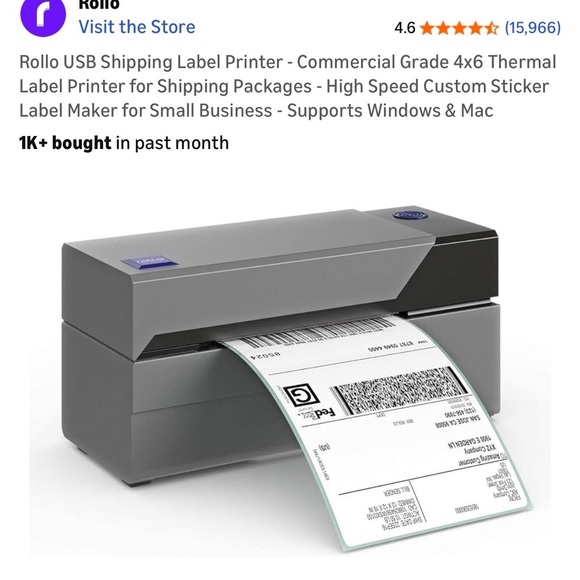 Other | Rollo Usb Shipping Label Printer | Poshmark